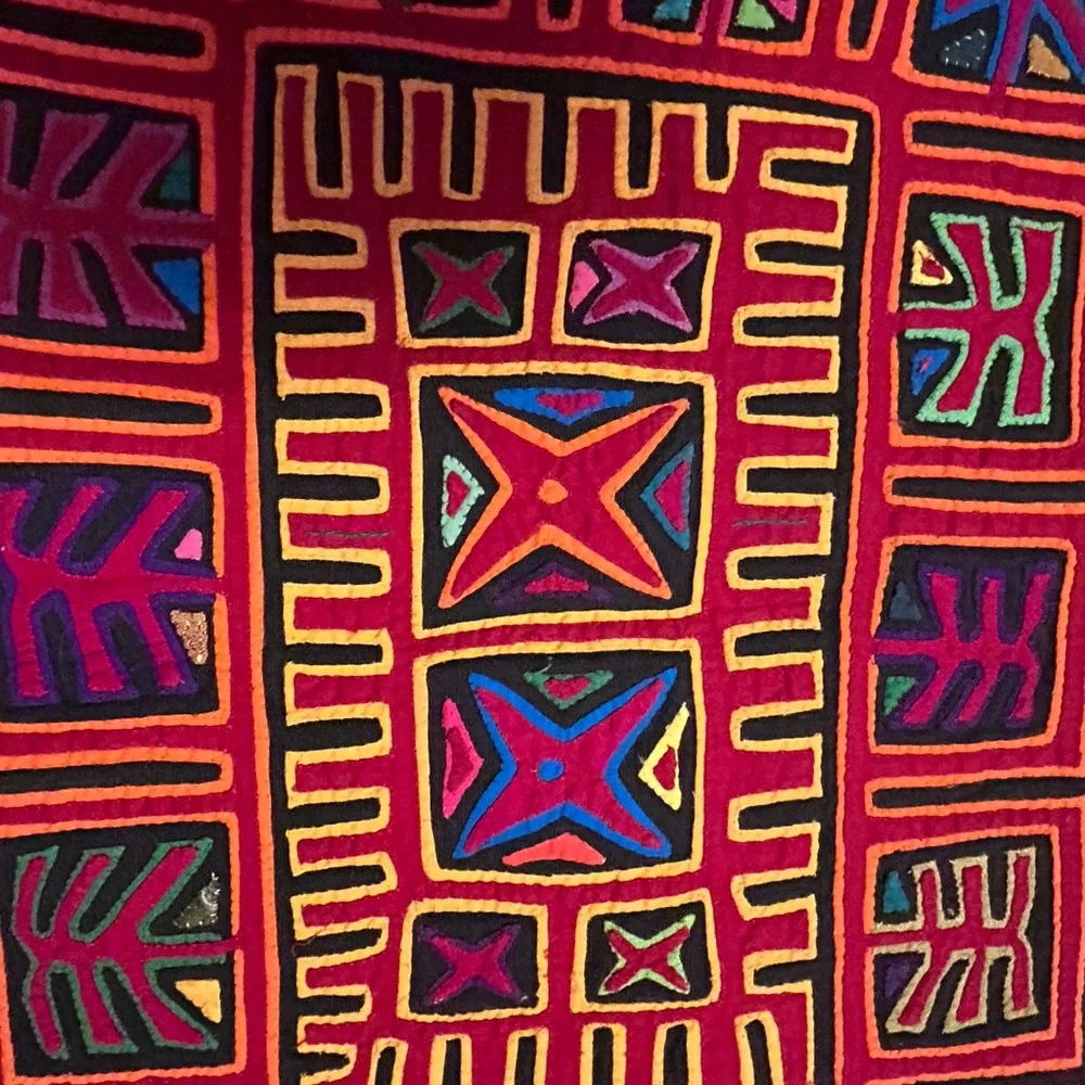 Kuna Mola | Wall Decor | Vintage Kuna Mola Handsewn Reverse Applique ...
